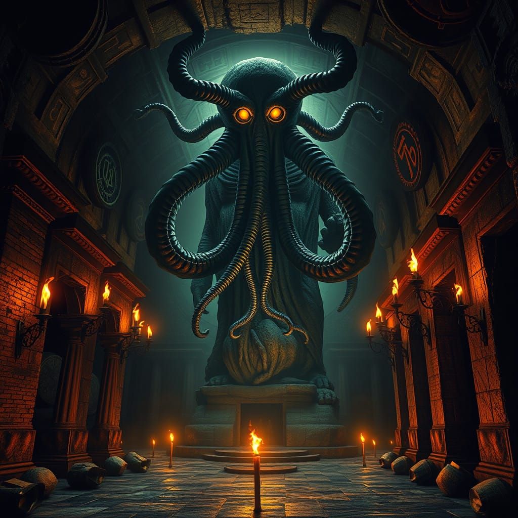 Cosmic Horror in Ancient Roman Crypt with Twisted ... - AI Art