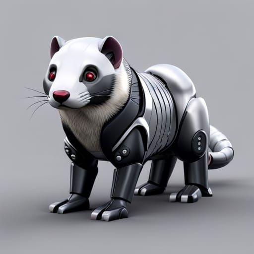 robotic ferret - AI Generated Artwork - NightCafe Creator