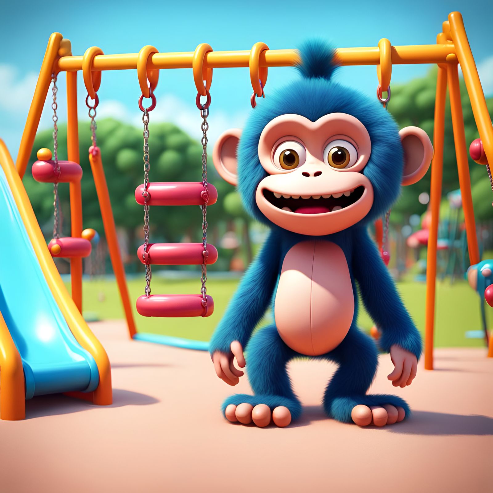 What If People Took Monkeys To Playgrounds? - AI Generated Artwork ...