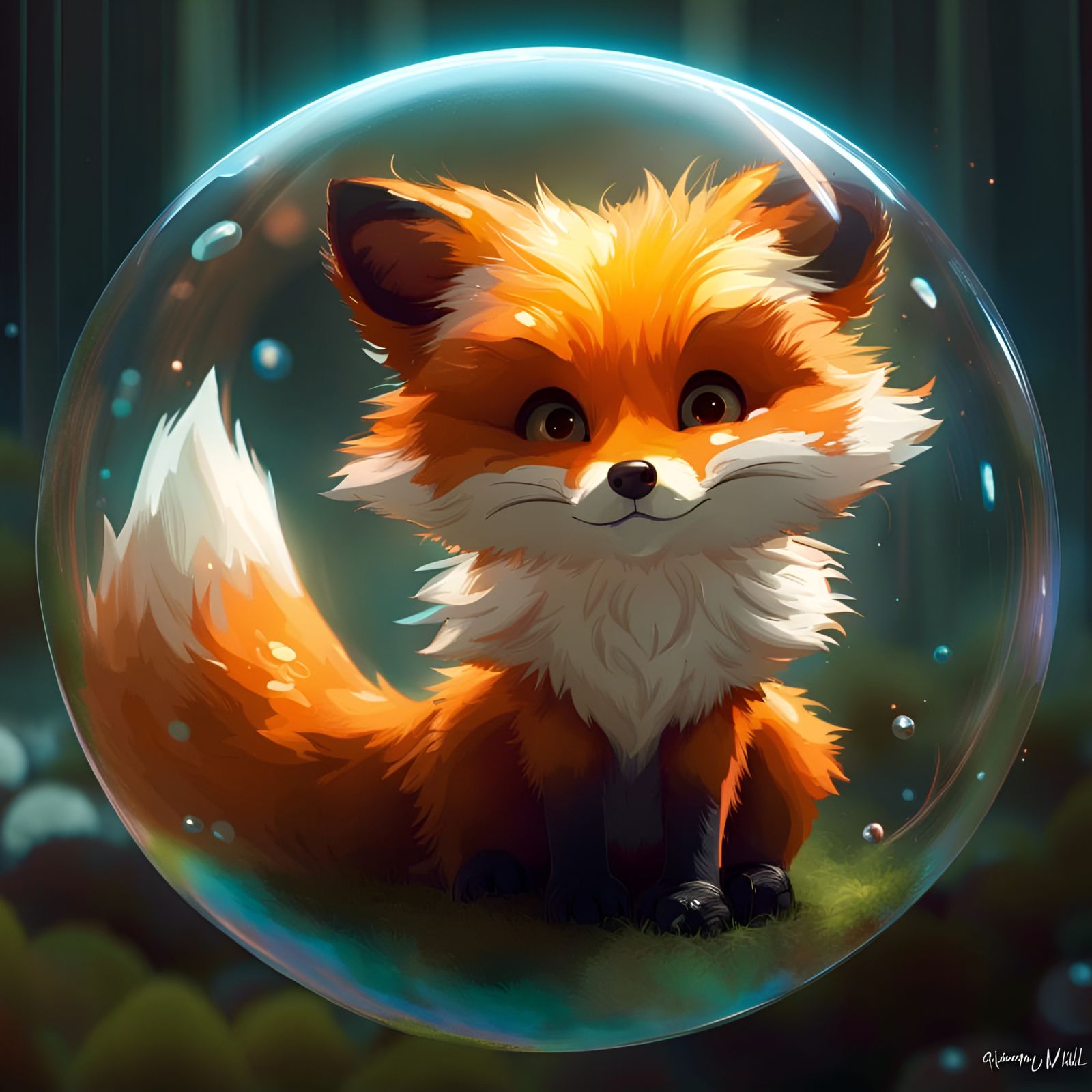 Cute little fox - AI Generated Artwork - NightCafe Creator