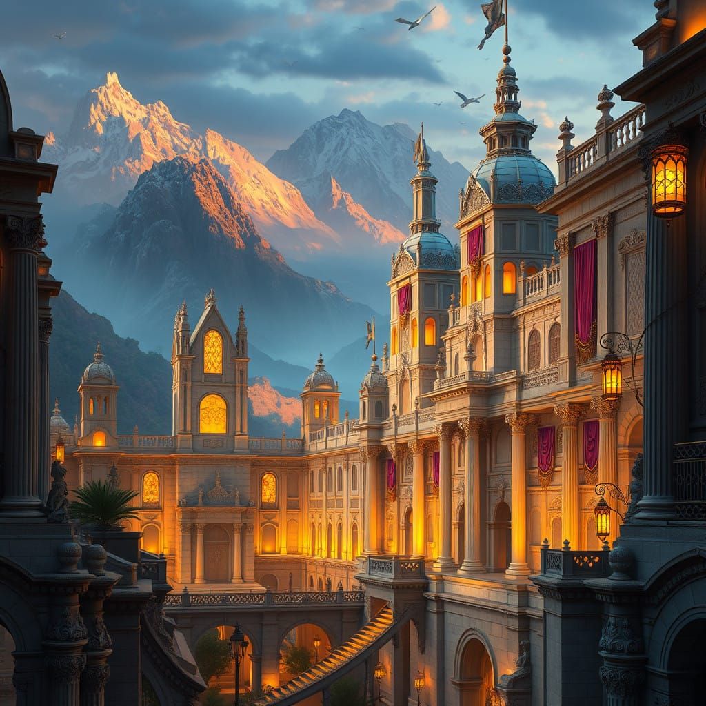 A beautiful Greek architecture. - Ancient Greek Cityscape in...