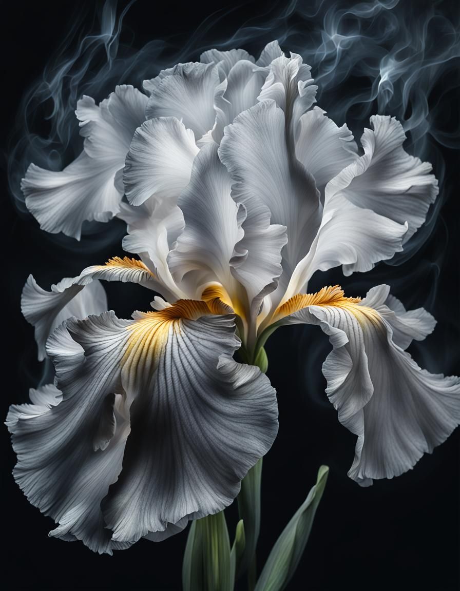 White iris - AI Generated Artwork - NightCafe Creator