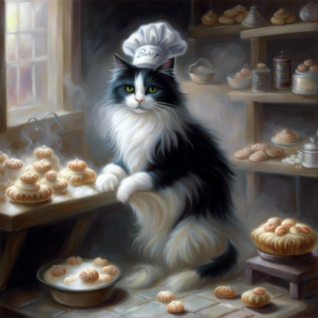 Flour cat - AI Generated Artwork - NightCafe Creator
