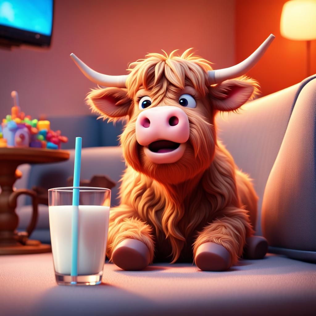 Cute Cow - AI Generated Artwork - NightCafe Creator