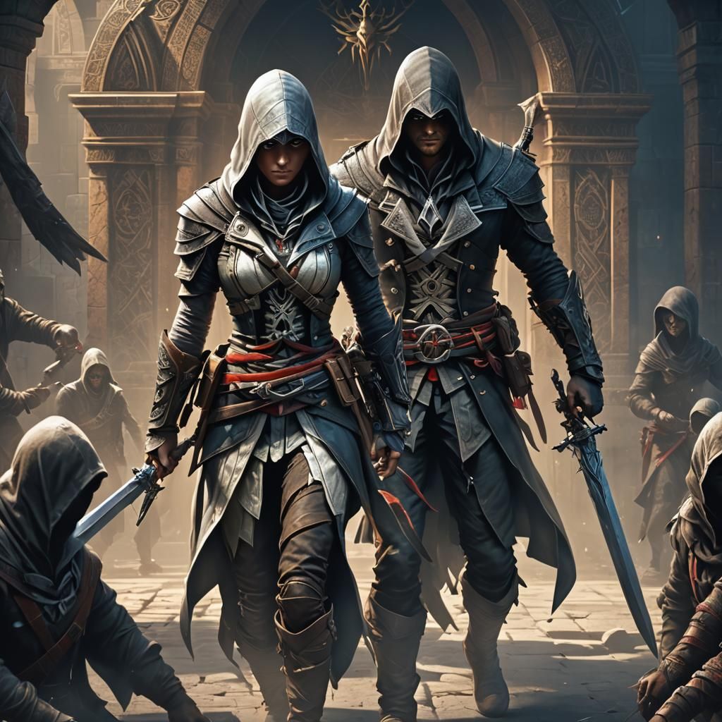 Assassin Creed couple - AI Generated Artwork - NightCafe Creator