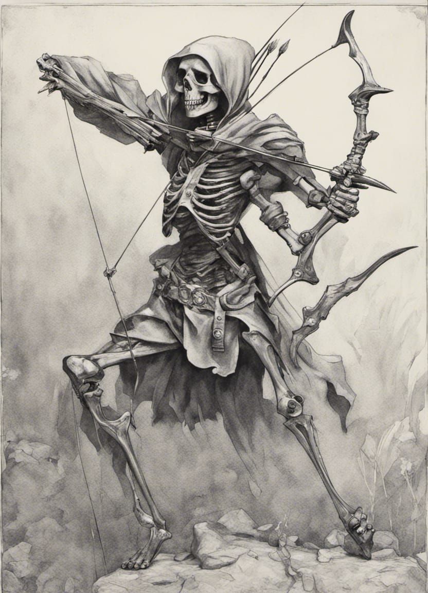 Skeleton Archer 2 - AI Generated Artwork - NightCafe Creator