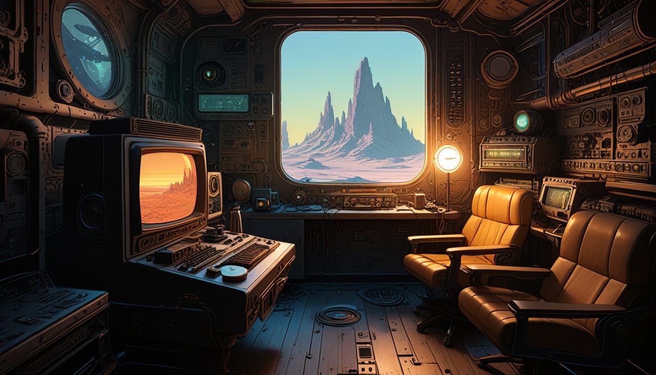 Retro-Futuristic Gadgets in Distressed Detail - AI Art