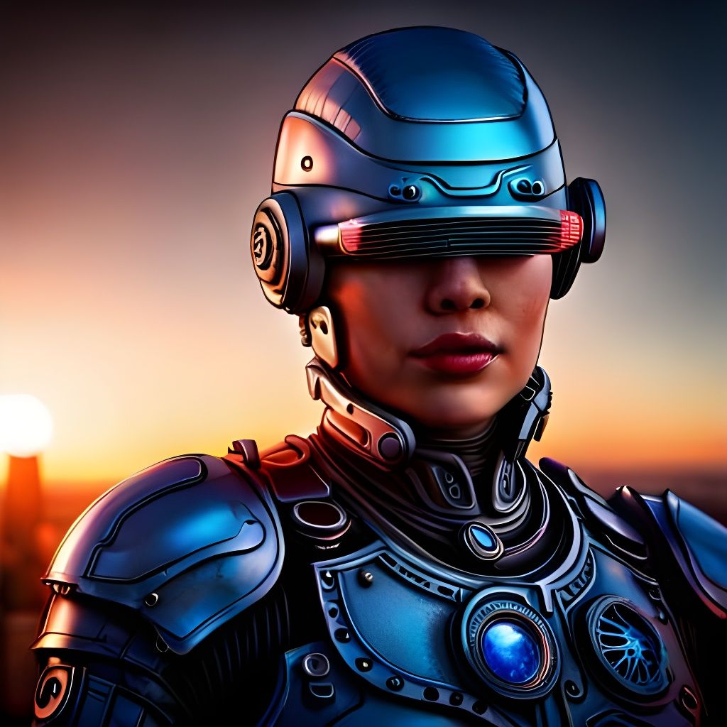 Steampunk Robocop - AI Generated Artwork - NightCafe Creator