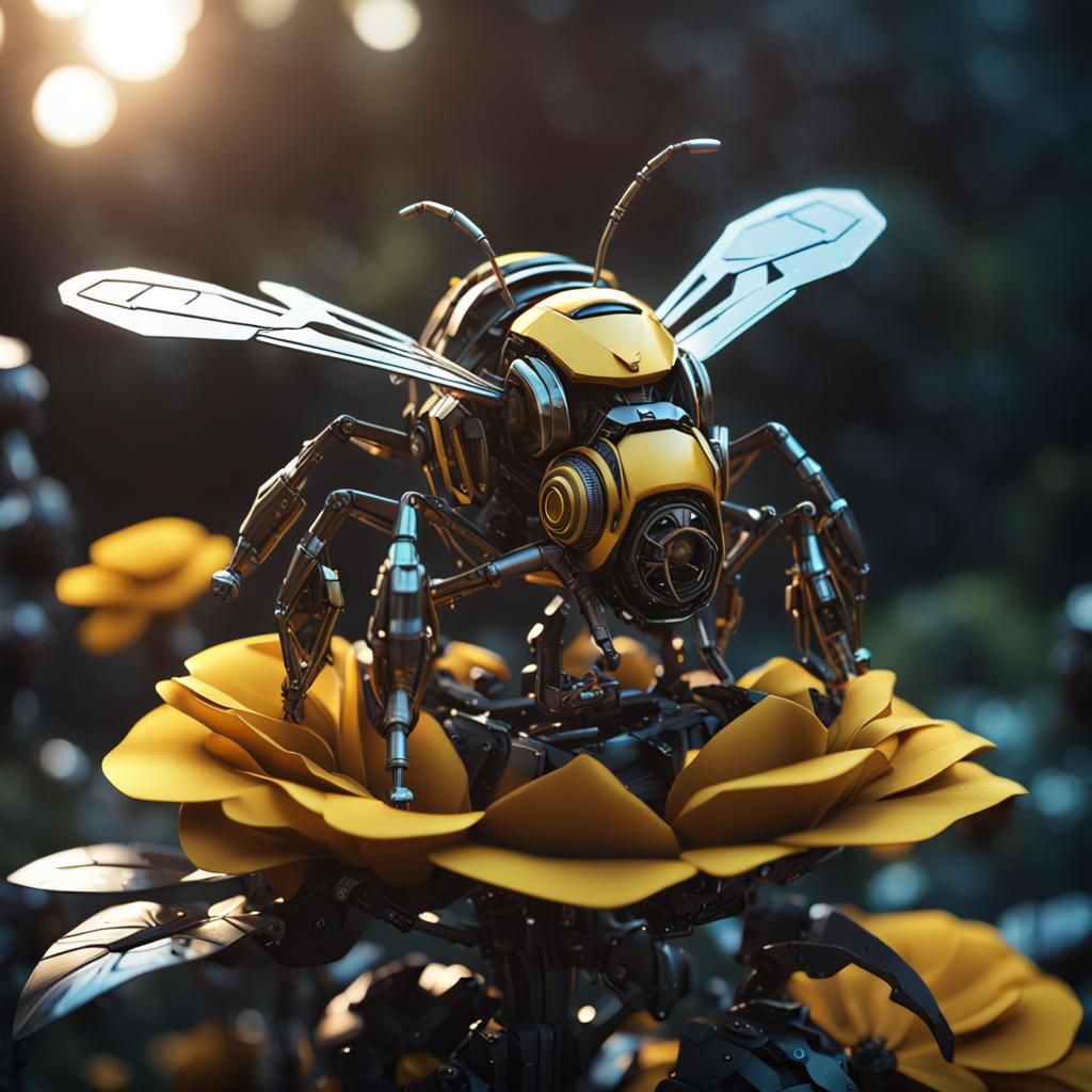 The Future of Bees - AI Generated Artwork - NightCafe Creator