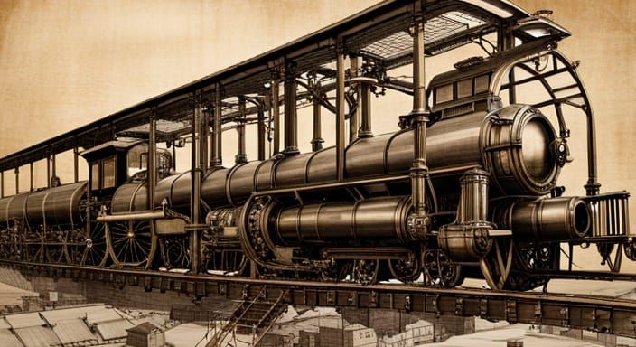 Renaissance-Inspired Flying Machine Blueprints - AI Art