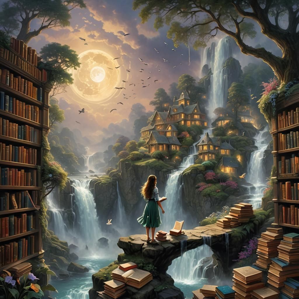 The Wonder of Reading - AI Generated Artwork - NightCafe Creator