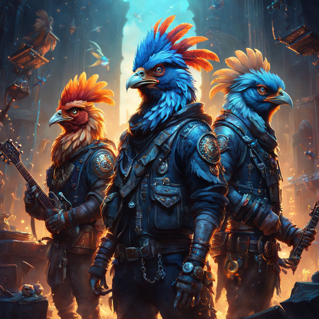 The Cutthroat Chickens band - Electric Chickens Rock Band in...