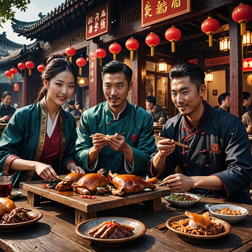 Eating... Peking Duck in Beijing - AI Generated Artwork - NightCafe Creator