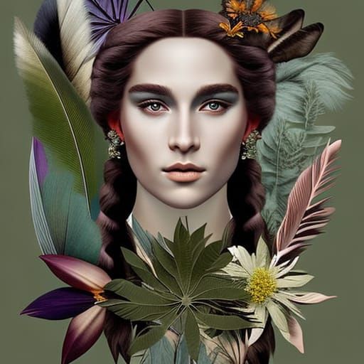 Collage Art Portrait - AI Generated Artwork - NightCafe Creator