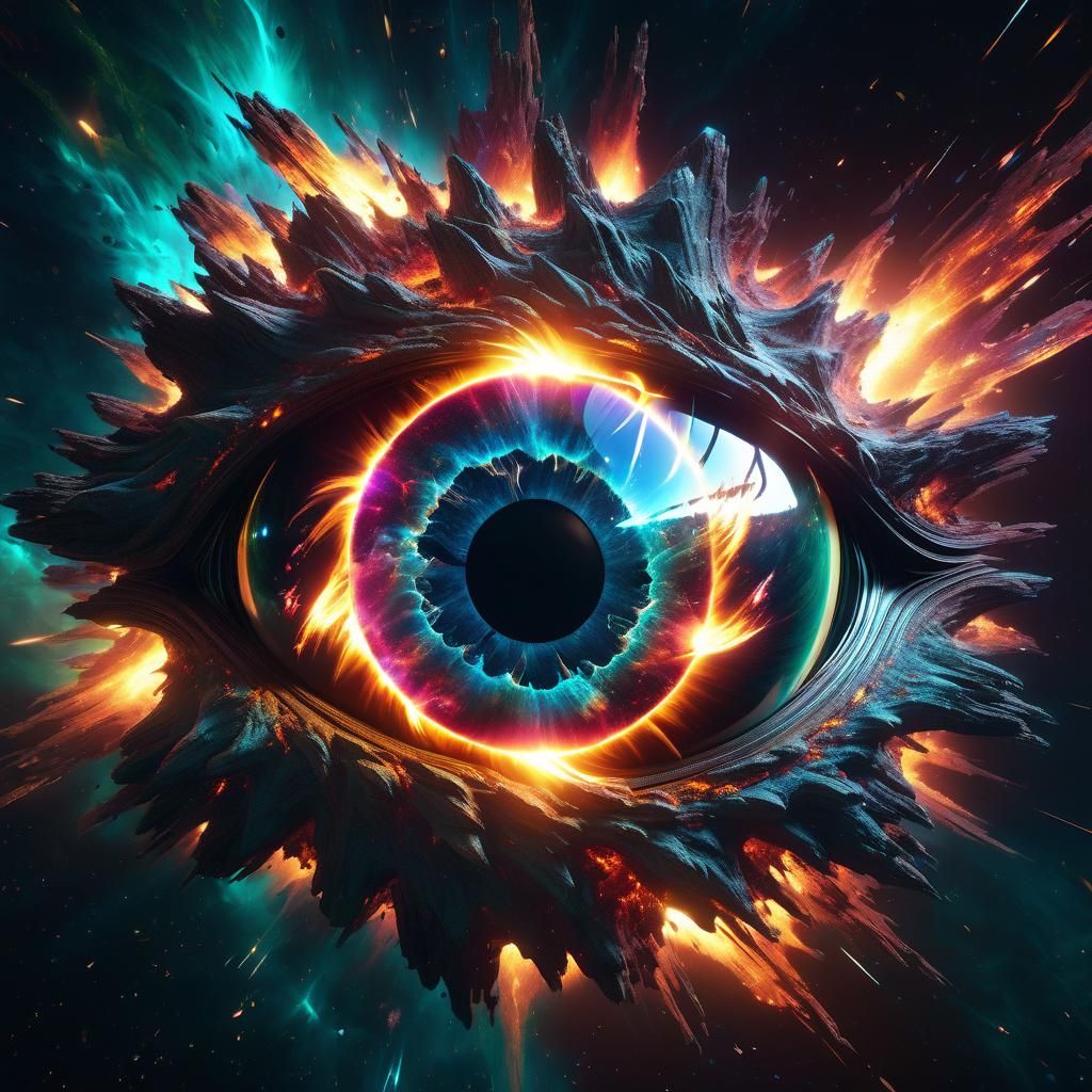 Exploding Supernova in the Shape of a Human Eye. - AI Generated Artwork ...