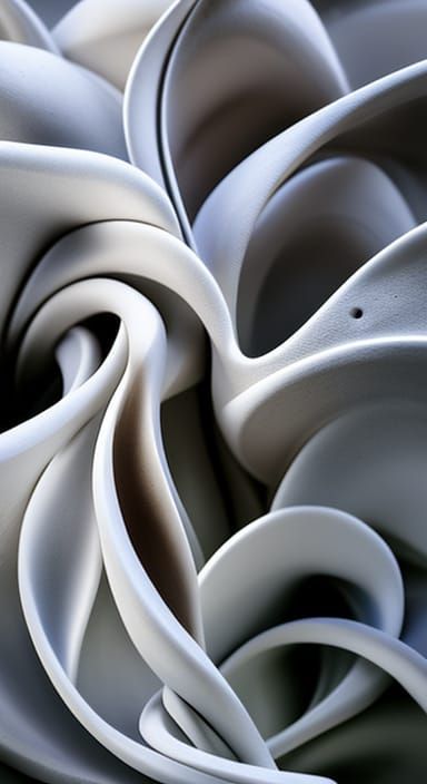 amazing Concept white Clay abstract Sculpture for magazine cover , Epic ...