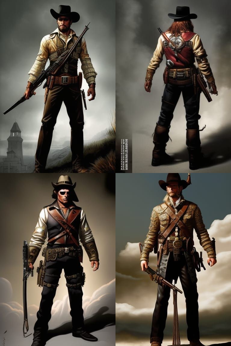 Wild west outlaws, soldiers, cowboys, gunslingers set 3 - AI Generated ...