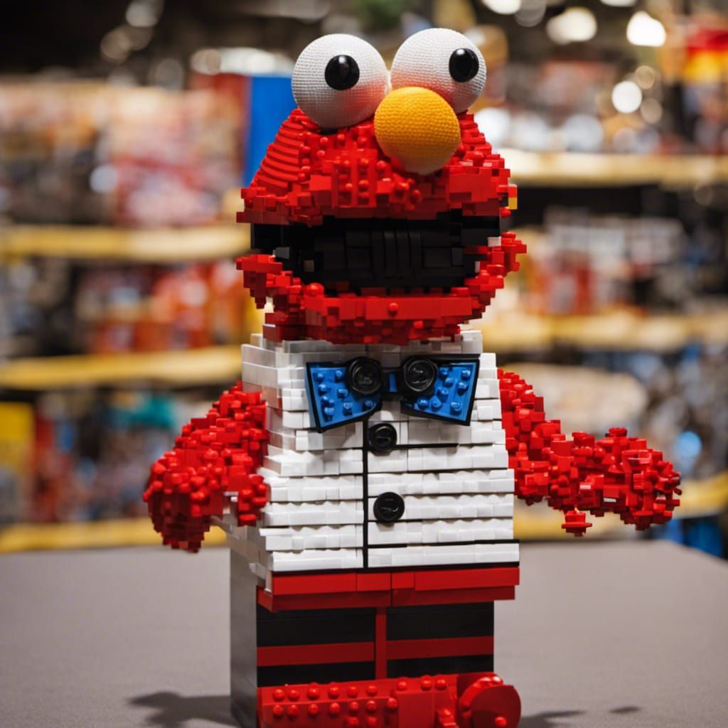 Lego Elmo - AI Generated Artwork - NightCafe Creator