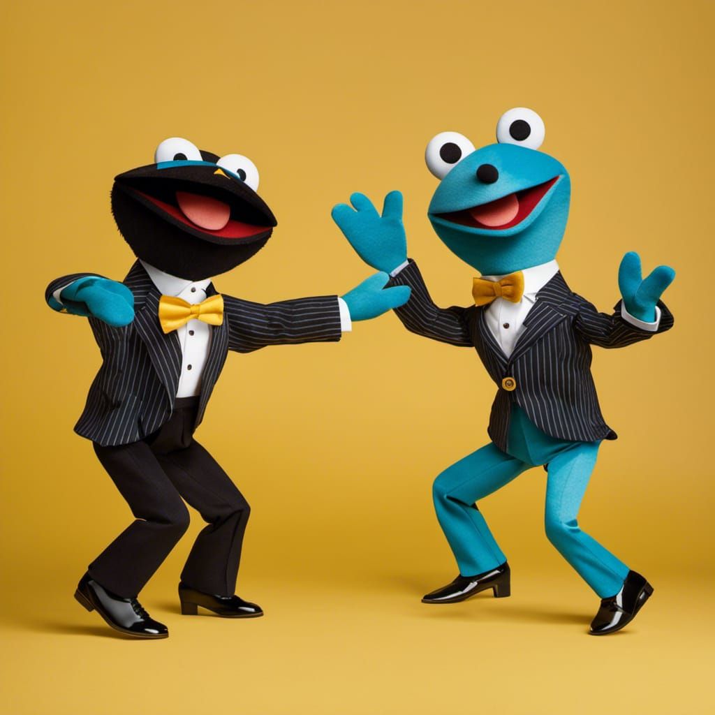 Tingle & Mingle duo dancing puppets - AI Generated Artwork - NightCafe ...