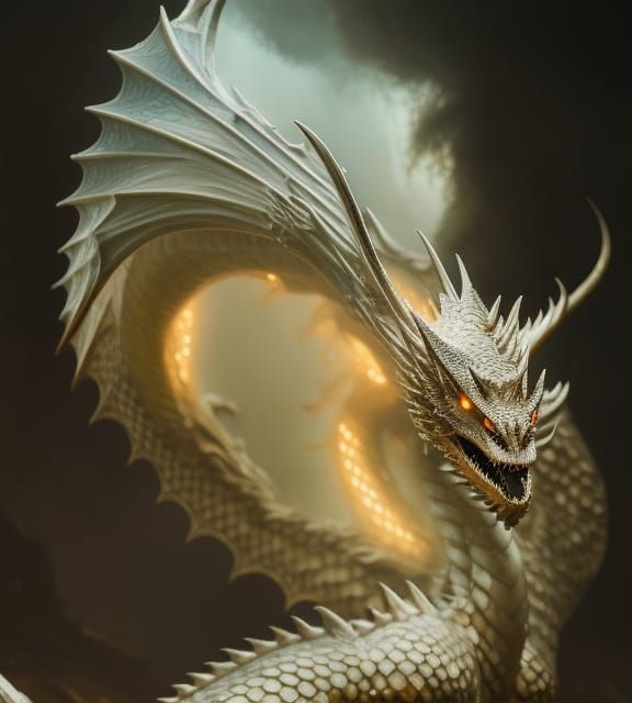 Water swirling and morphing into the shape of many dragons, dragoncore ...