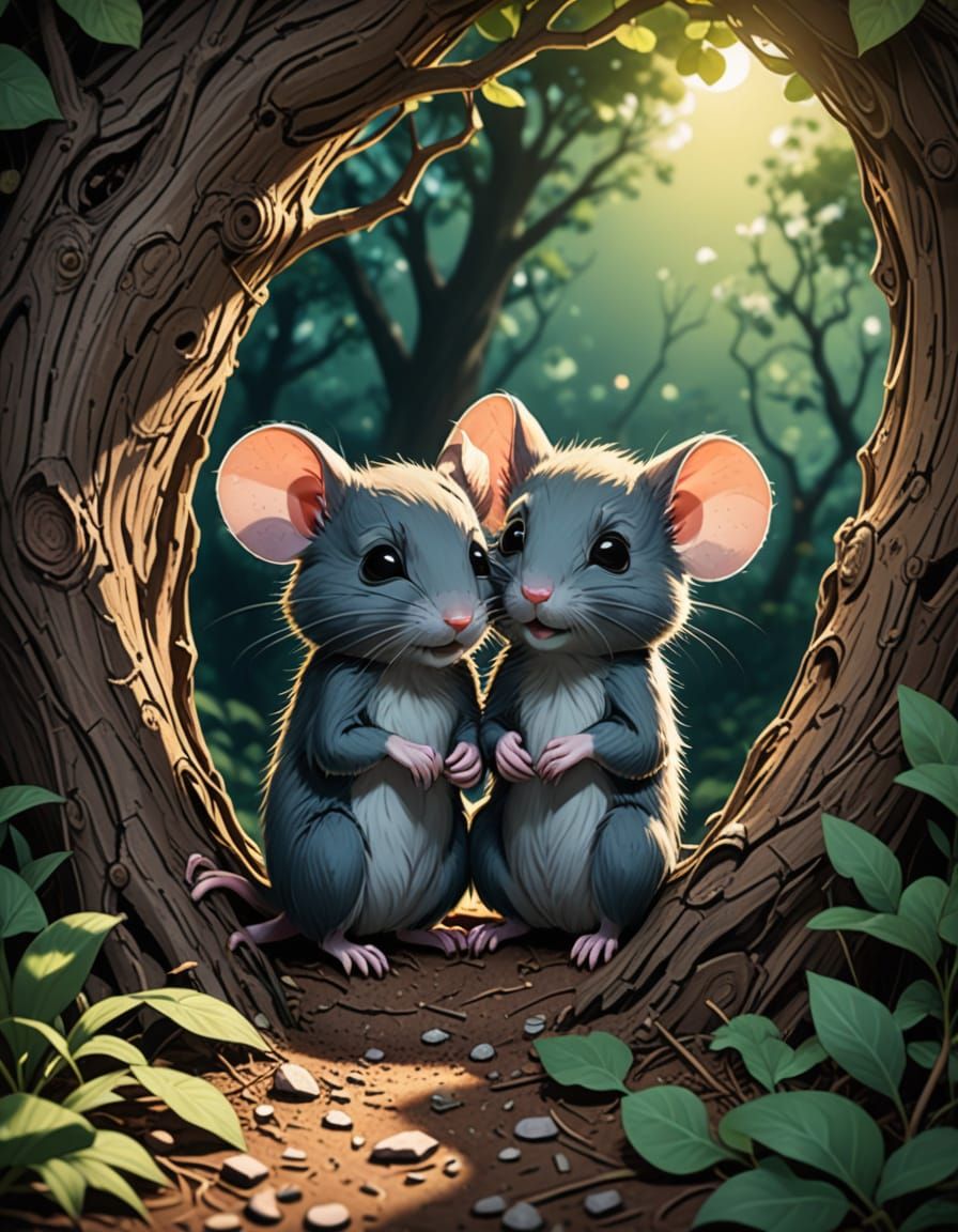 Cuddling mice - Cuddling mice