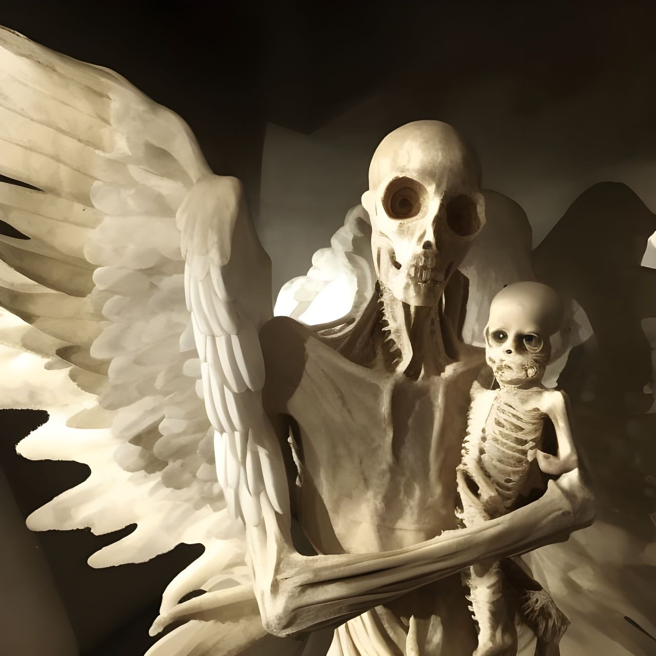 Holy undead angel guardian to child, experiments - AI Generated Artwork ...