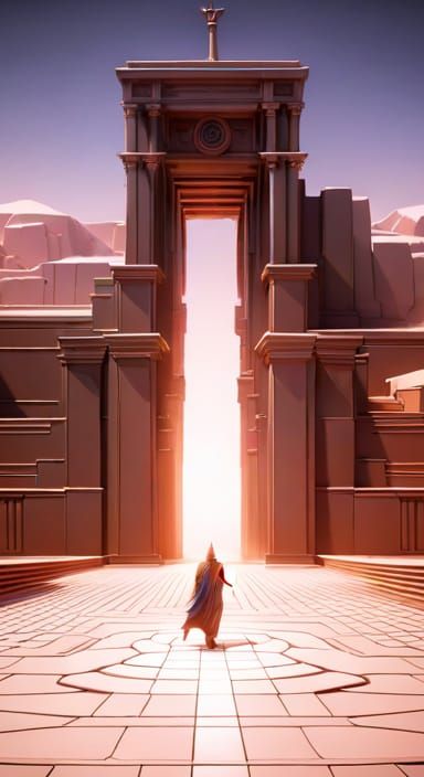 toil, voyager, sacrifice, alter, Delphi, frieze relief, Unreal Engine 5 ...