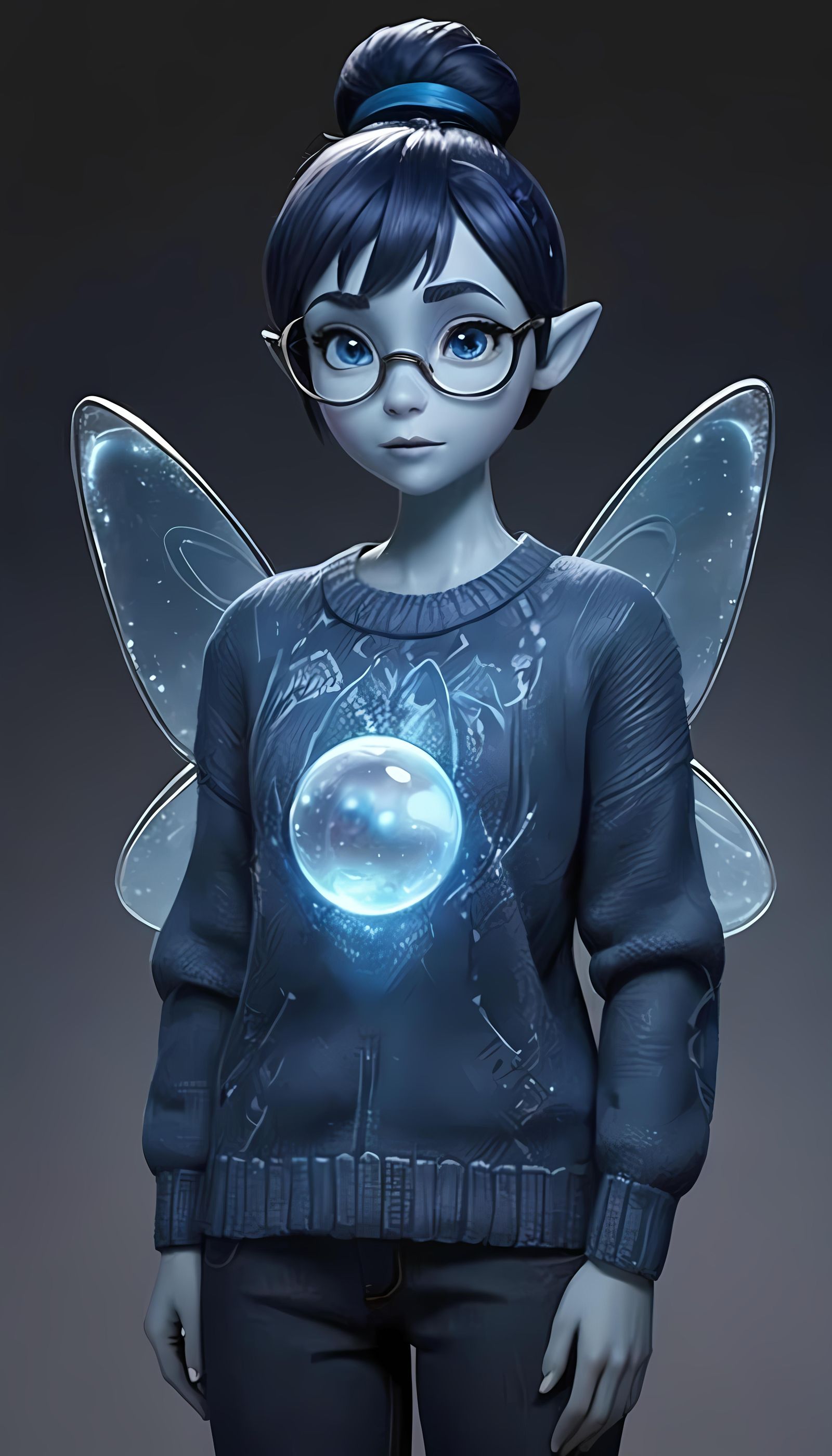 Tinker Bell as Sadness from Inside Out - AI Generated Artwork ...
