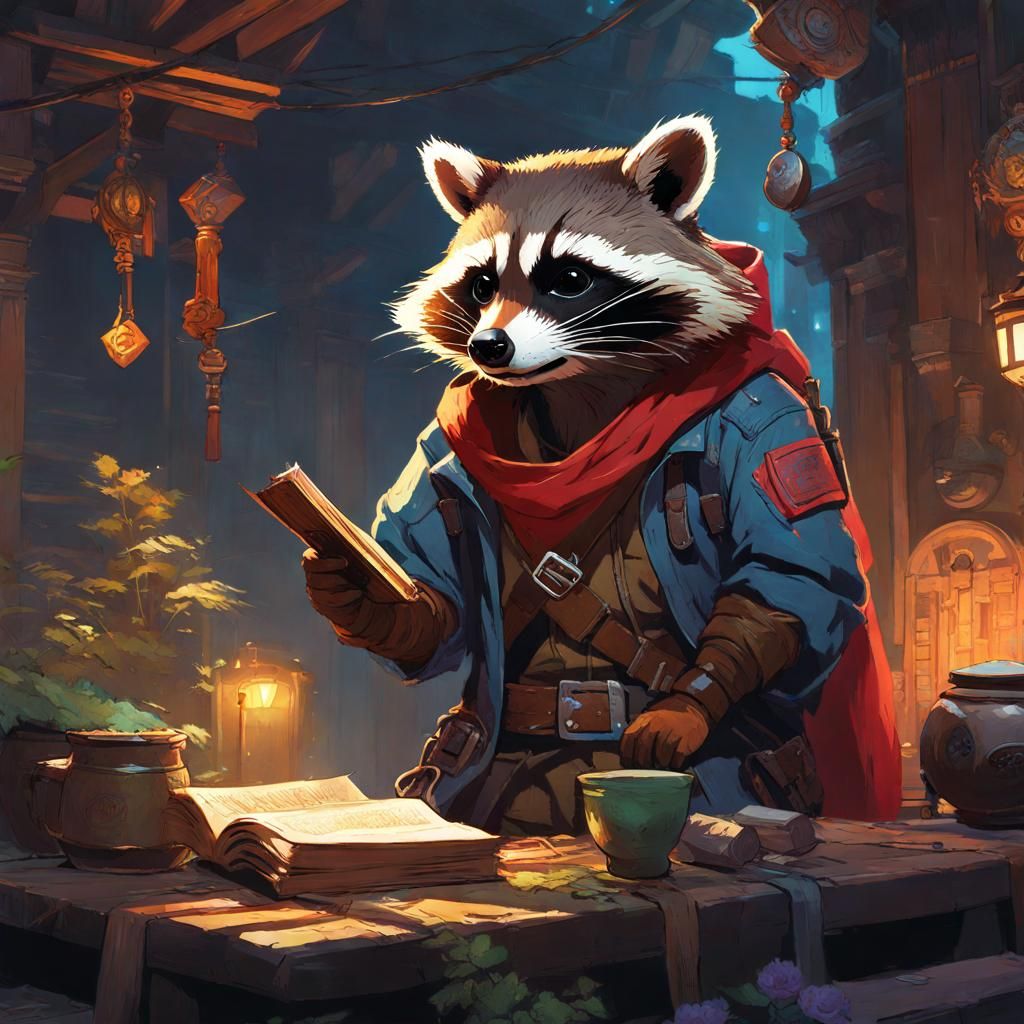 Daily Challenge #350: Fables: Raccoon (Thief) - AI Generated Artwork ...
