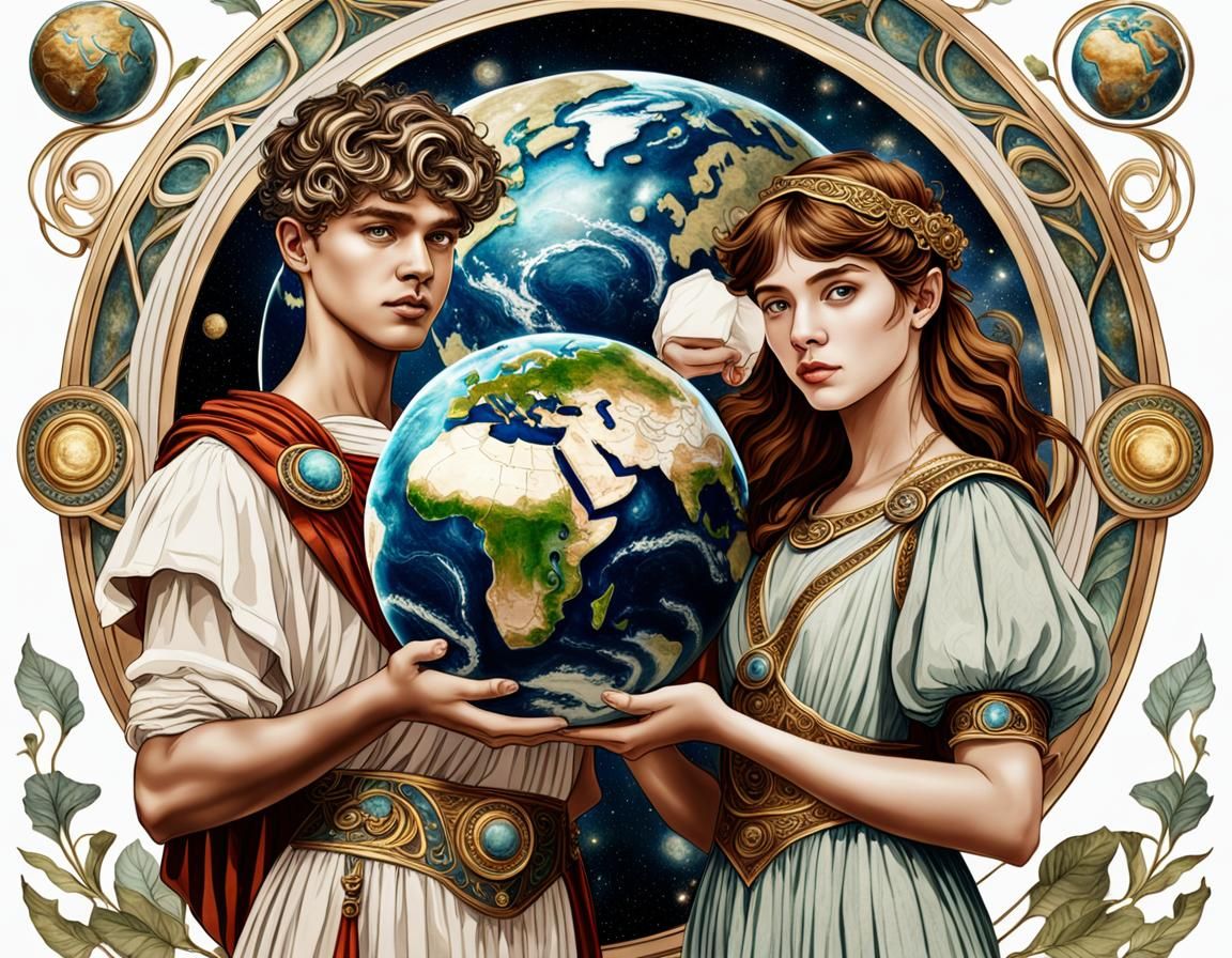 Young and the planet - AI Generated Artwork - NightCafe Creator