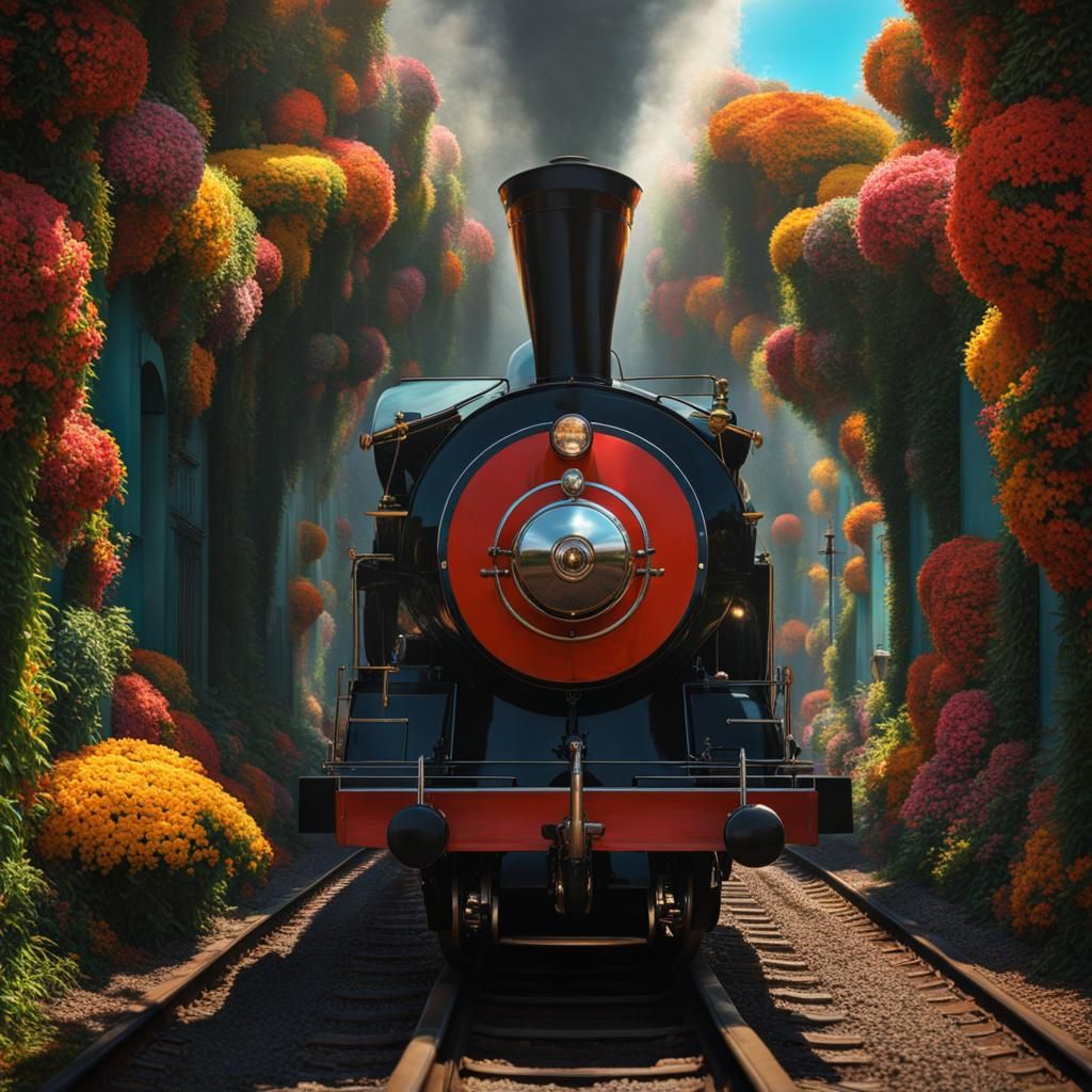 Fantasy Train Journey - AI Generated Artwork - NightCafe Creator