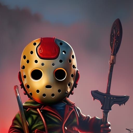 Mini Jason Voorhees - AI Generated Artwork - NightCafe Creator