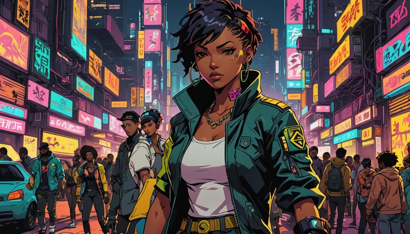 Afropunk Meets Jet Set Radio Future - AI Generated Artwork - NightCafe Creator