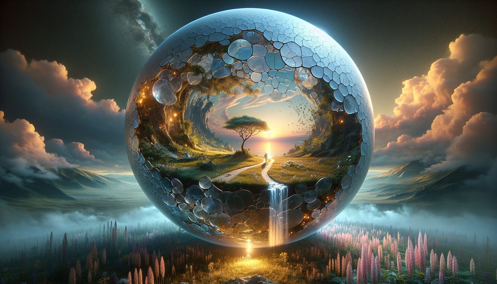 surreal cracked open sphere - surreal cracked open sphere