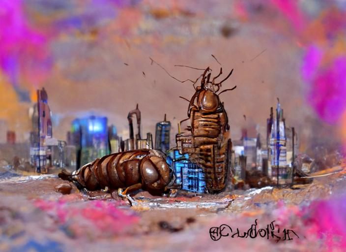 Apocalyptic Roaches - AI Generated Artwork - NightCafe Creator