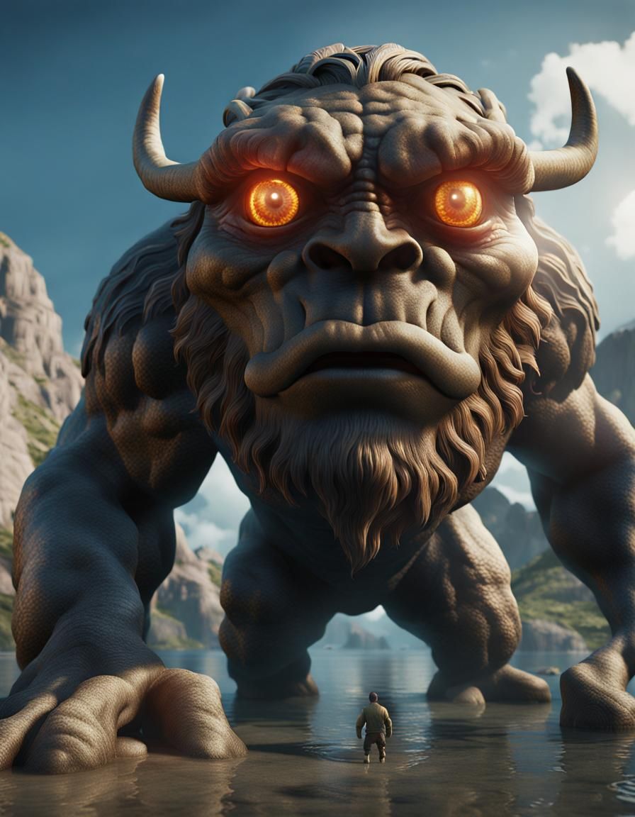 Mythical giant from Greece's mythology - AI Generated Artwork ...