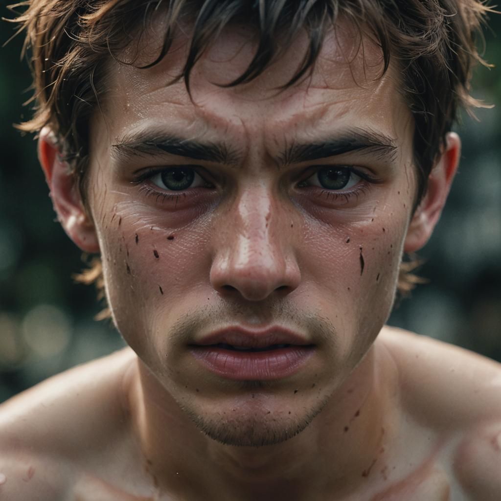 Face portrait of a young man - AI Generated Artwork - NightCafe Creator