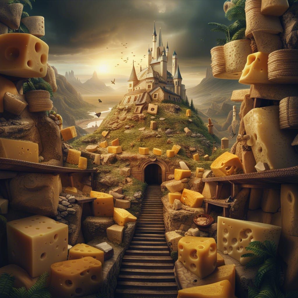 A world made out of cheese. - AI Generated Artwork - NightCafe Creator