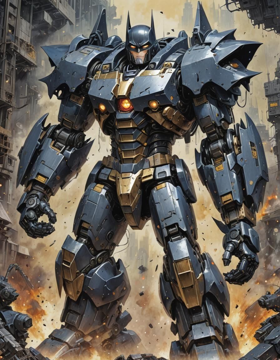 Super Robot Batman 2 - AI Generated Artwork - NightCafe Creator