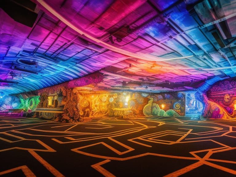 Hyperdetailed watercolor, fairy light, Geometric Strange ...