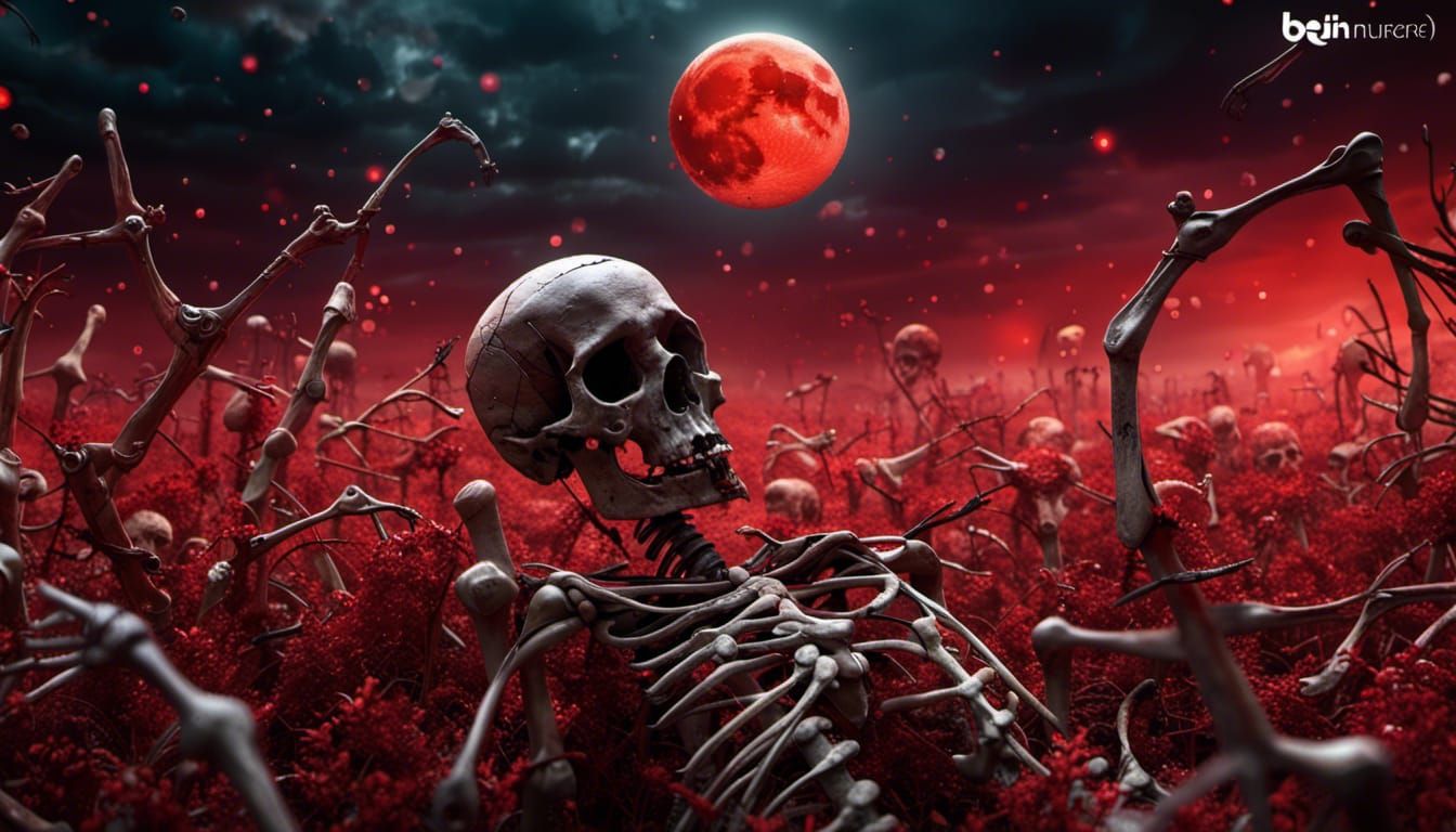 Field of Bones - AI Generated Artwork - NightCafe Creator