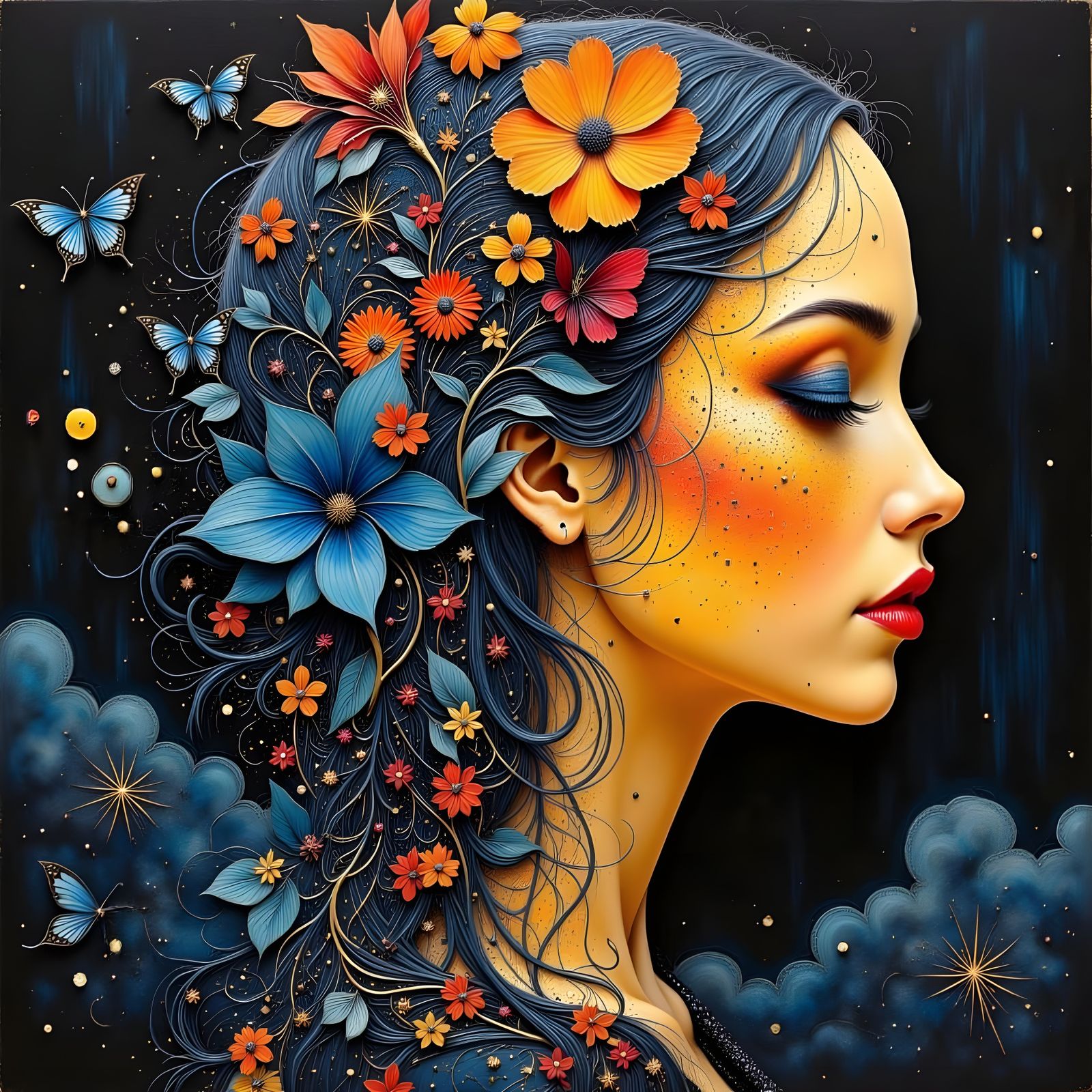 Absolute Pulchritude - Ethereal Copper Landscape with Whimsi...