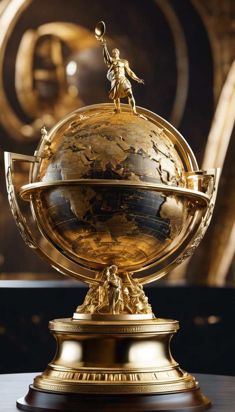 a gold trophy dedicated to Atlas - AI Generated Artwork - NightCafe Creator