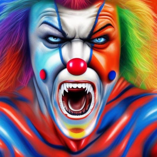 Skittles the clown - AI Generated Artwork - NightCafe Creator