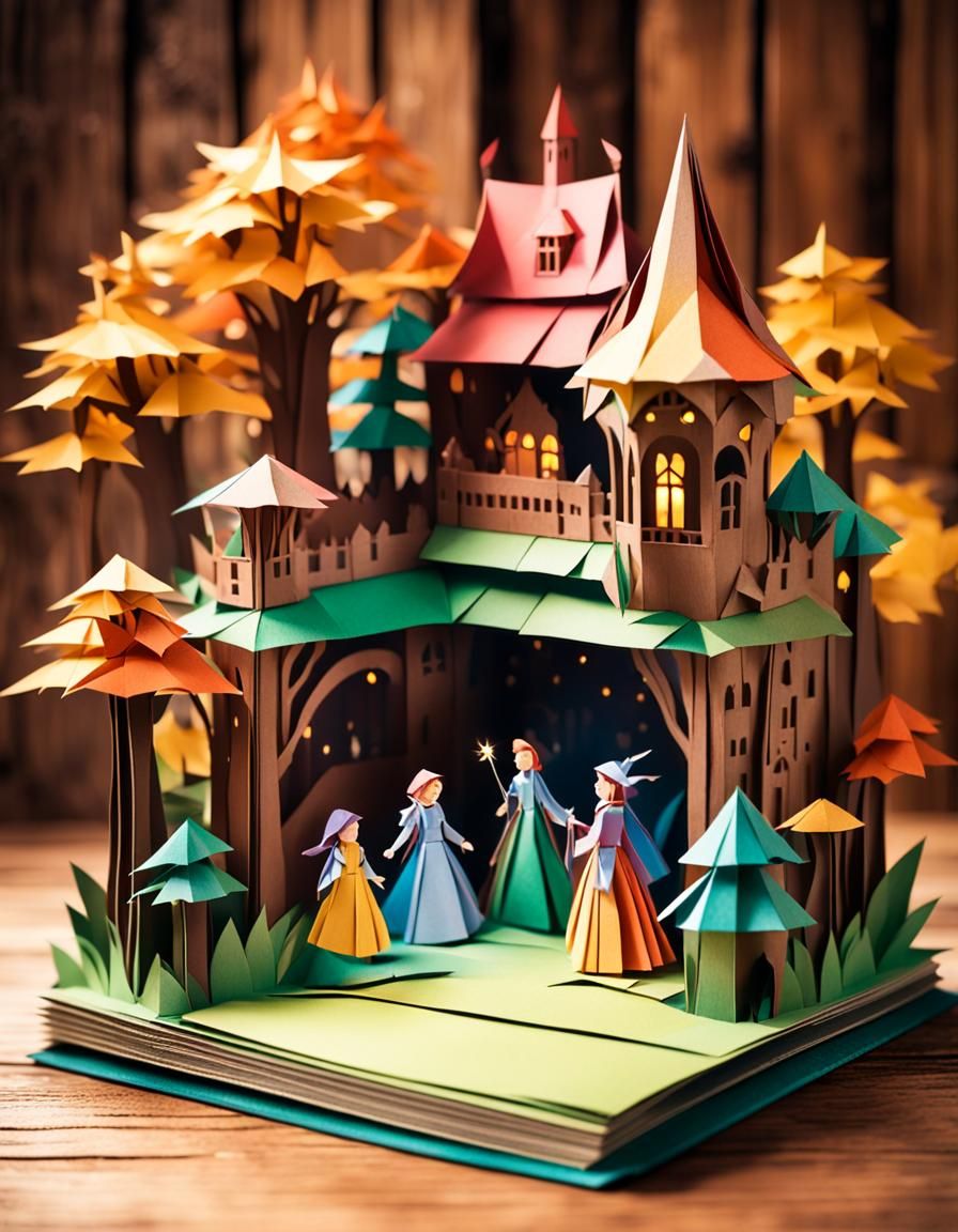 Pop-Up Book of Fairy Tales - AI Generated Artwork - NightCafe Creator