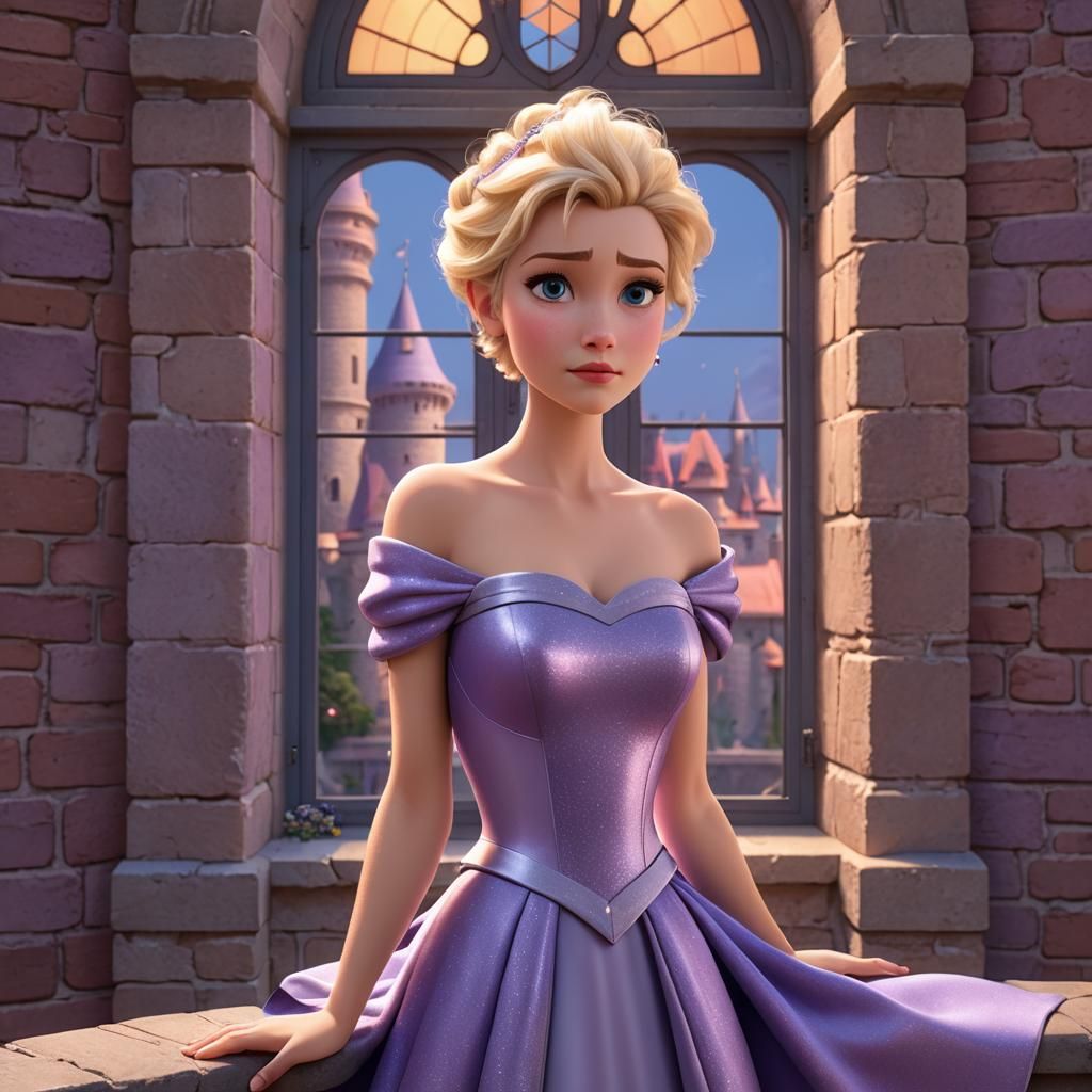 Rapunzel and the impulsive pixie haircut. - AI Generated Artwork ...