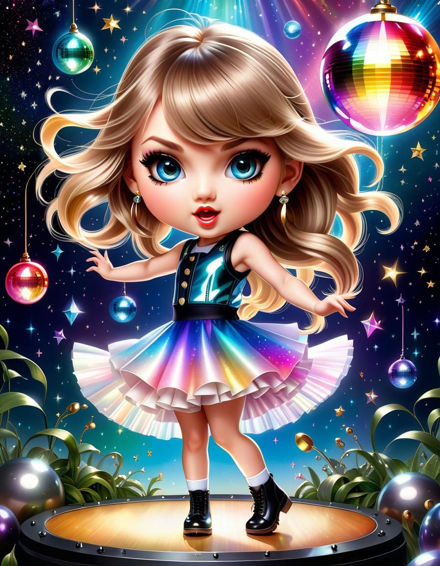 Taylor Swift performing her chibi performance of Shake it off - AI ...