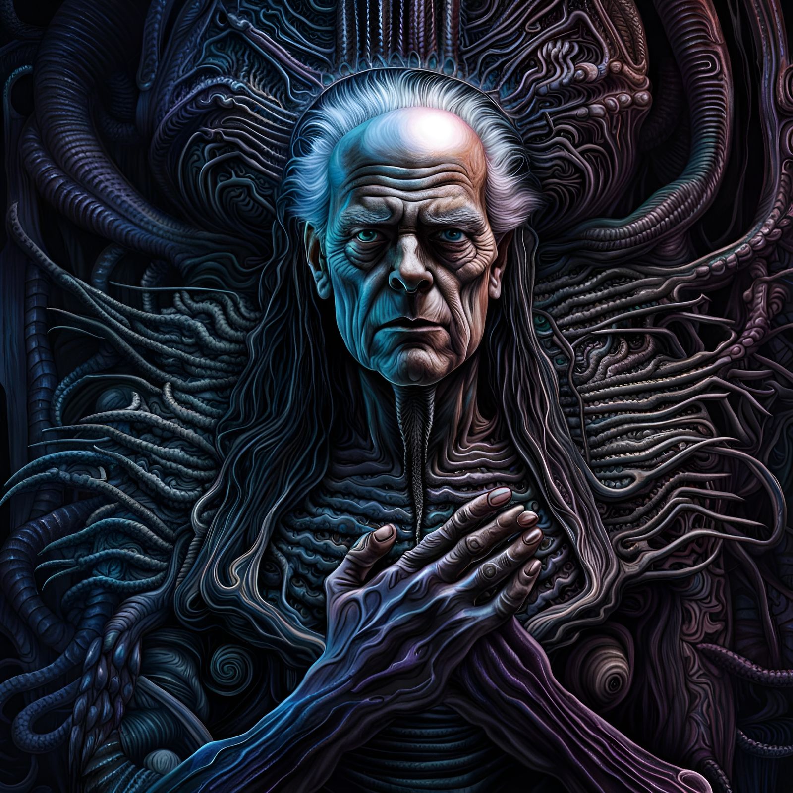 H.R. Giger-Bernie Wrightson inspired creature - AI Generated Artwork ...