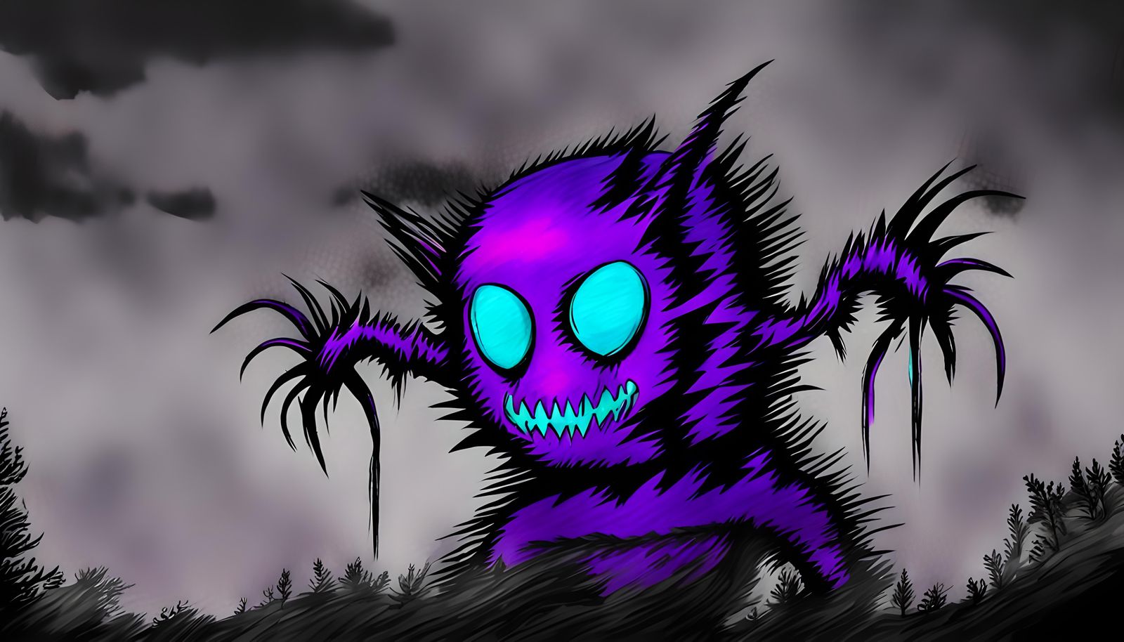 glitch hacking tv creatures from hell - AI Generated Artwork ...