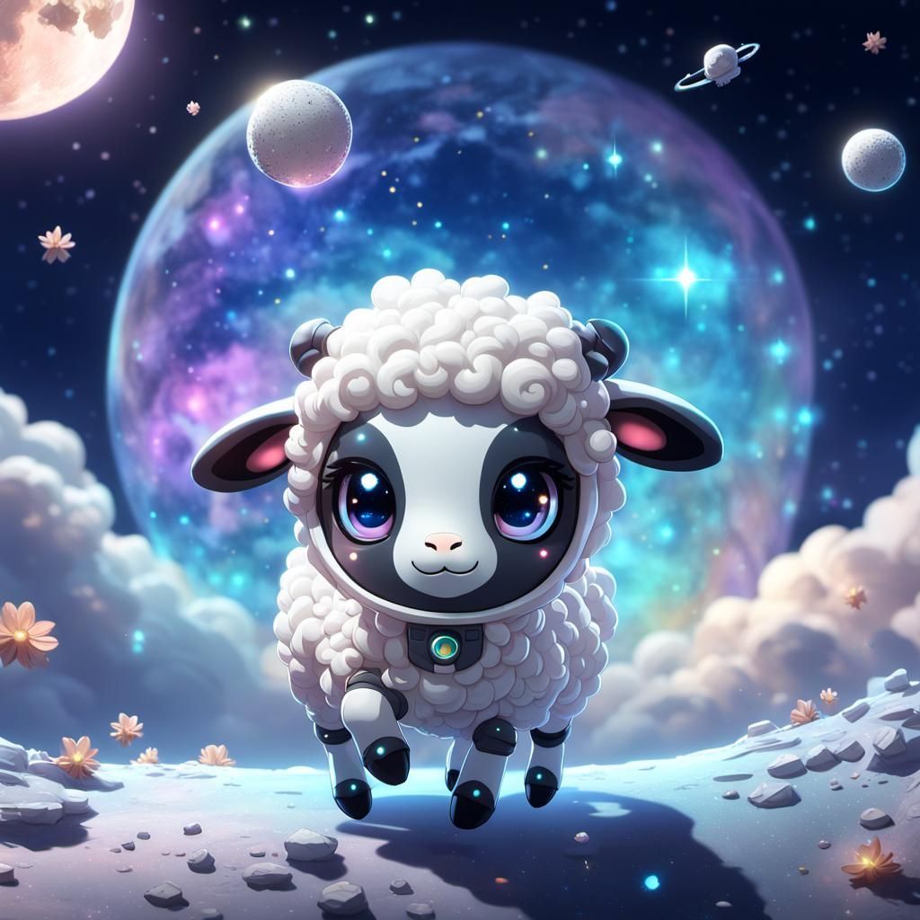 Cyborg Sheep! - AI Generated Artwork - NightCafe Creator